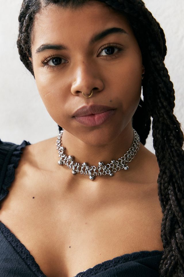 Silence + Noise Pierced Lattice Choker | Urban Outfitters UK