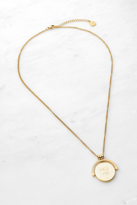 Hoops & Chains 18kt Gold-Plated Destiny Spinner Necklace | Urban ...
