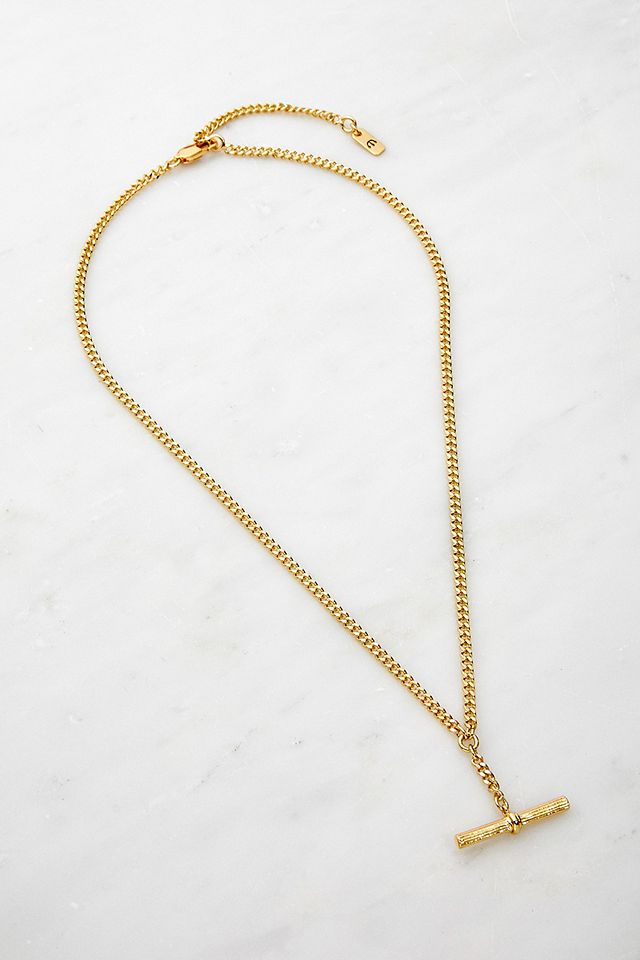 PAWNSHOP Gold-Plated T-Bar Necklace | Urban Outfitters UK PAWNSHOP Gold-Plated T-Bar Necklace | Urban Outfitters UK