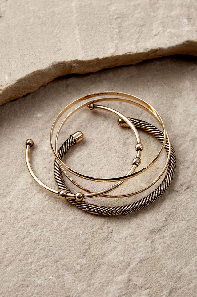 Silence + Noise Kaya Bangles 4-Pack | Urban Outfitters UK