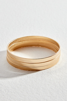 Silence + Noise Ridged Bangle 3-Pack | Urban Outfitters UK