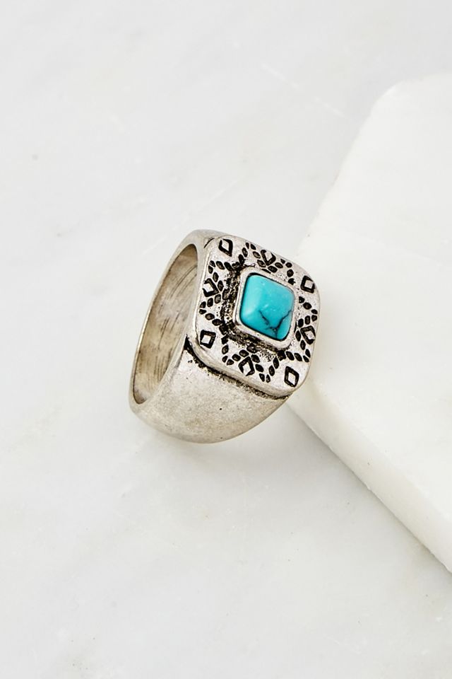 Square Stone Ring | Urban Outfitters UK