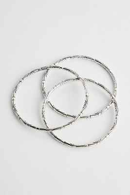 Silence + Noise Daisy Etch Bangles 3-Pack | Urban Outfitters UK