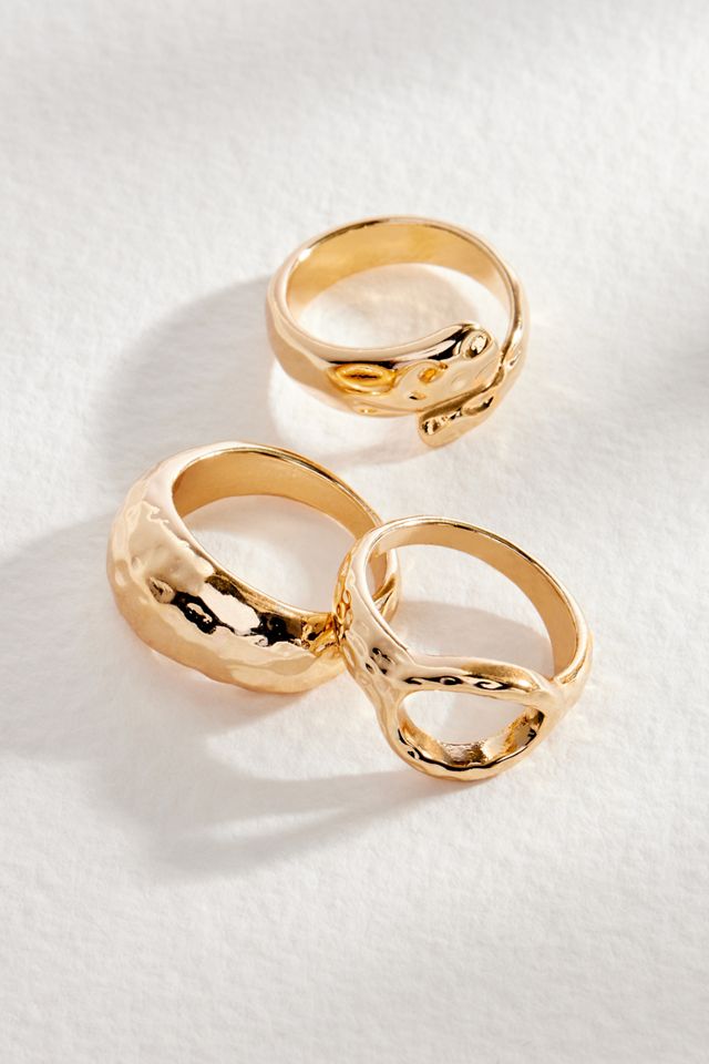 Silence + Noise Circle Ring 3-Pack | Urban Outfitters UK