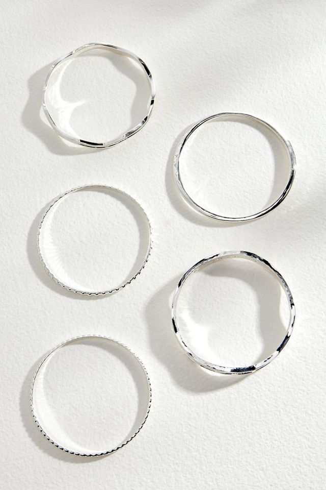 Silence + Noise Ribbon Bangles 5-Pack | Urban Outfitters UK