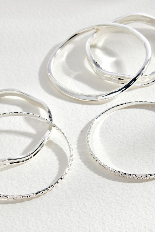 Silence + Noise Ribbon Bangles 5-Pack | Urban Outfitters UK