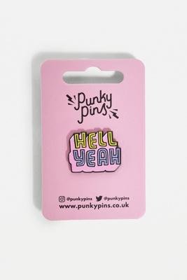 Punky Pins Hell Yeah Soft Enamel Pin | Urban Outfitters UK