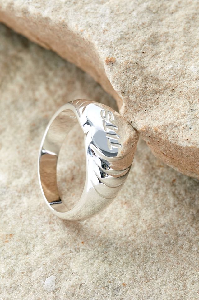 T.I.T.S. Silver Big Hearts Ring | Urban Outfitters UK
