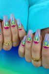 SHRINE X NUKA NAILS UO Exclusive Rainbow Flames False Nails | Urban ...