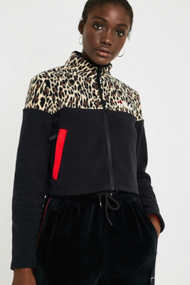 FILA Sabora Leopard Print Zip-Through Track Top | Urban Outfitters UK