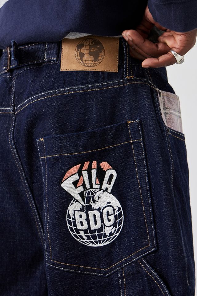 Fila x BDG Dark Wash Denim Shorts | Urban Outfitters UK