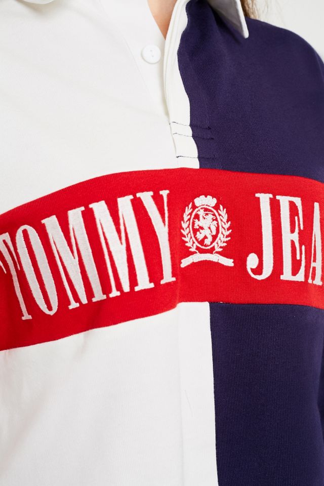 Tommy Jeans Cropped Rugby Shirt | Urban Outfitters UK