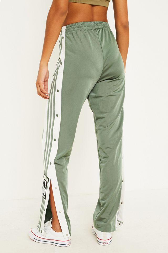 adidas Originals Adibreak 3-Stripe Khaki Taping Popper Track Pants ...