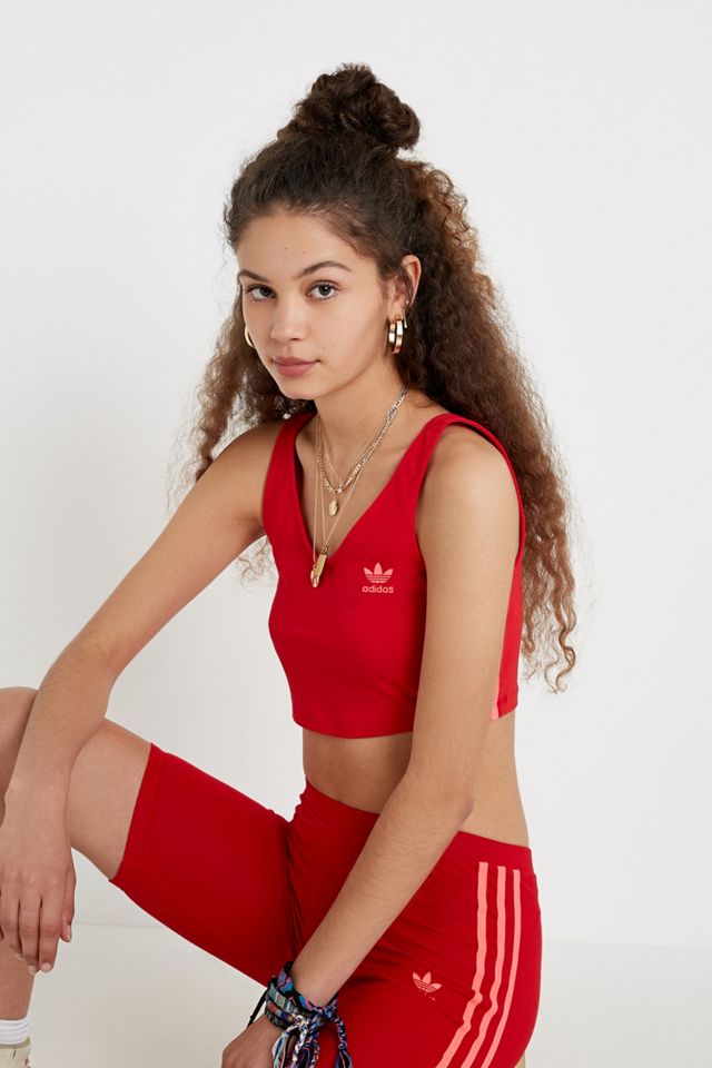 adidas Originals Red Crop Vest | Urban Outfitters UK