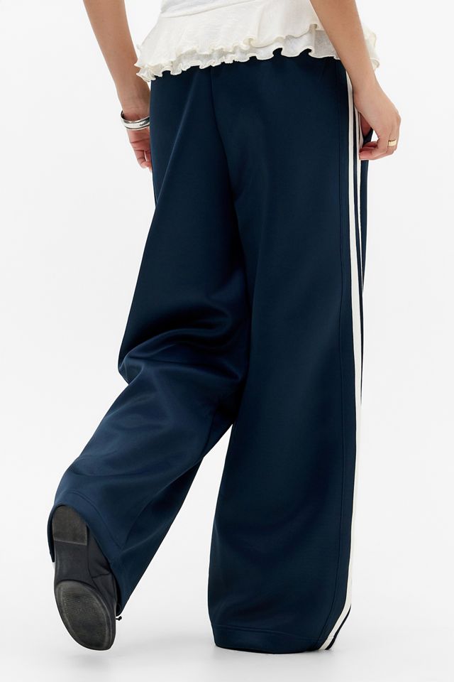 adidas Navy 3-Stripes Stadium Track Pants | Urban Outfitters UK