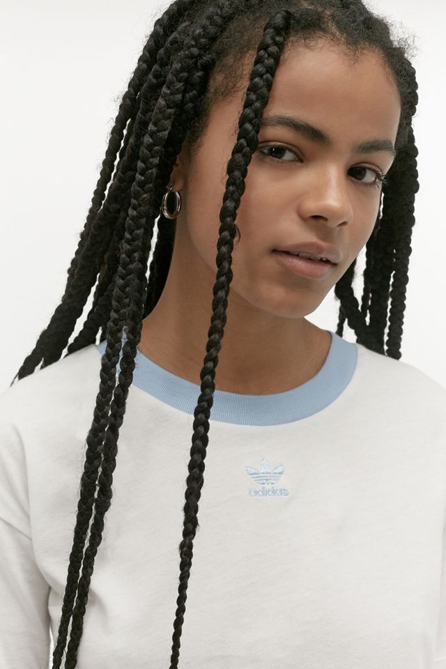 adidas Originals Cropped Ringer T-Shirt | Urban Outfitters UK