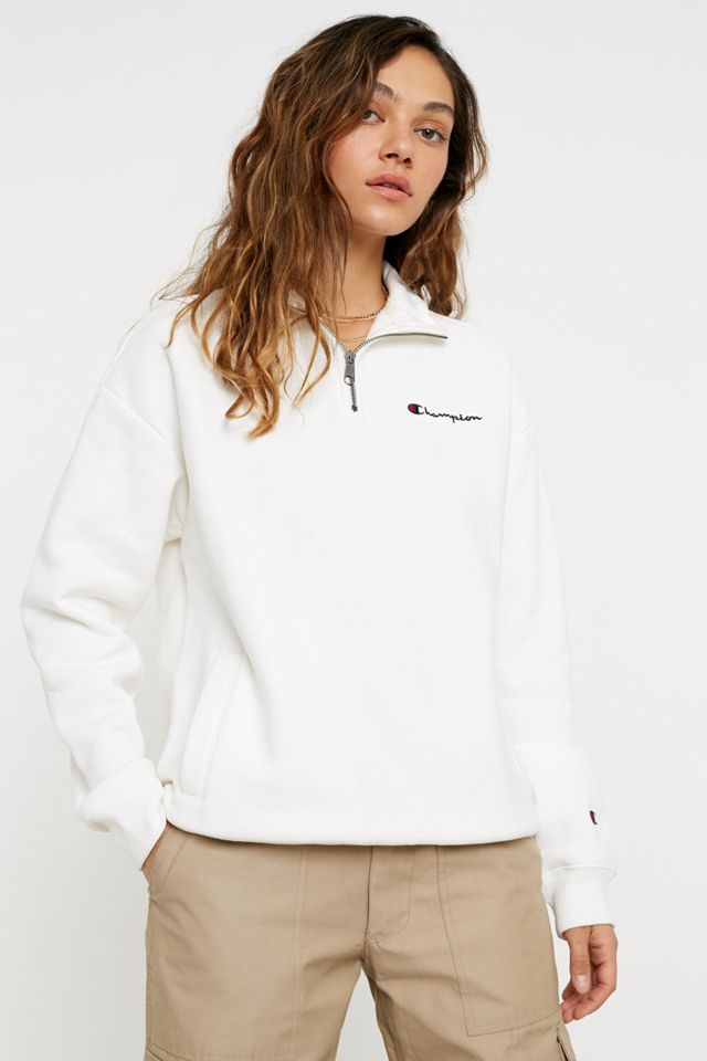 Champion Script Logo Half-Zip Sweatshirt | Urban Outfitters UK