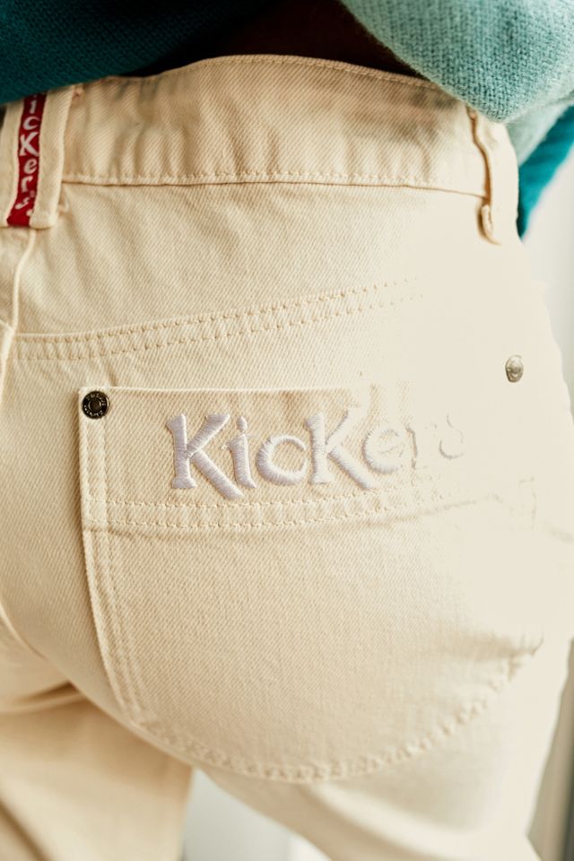 Kickers UO Exclusive Cream Flared Jeans | Urban Outfitters UK