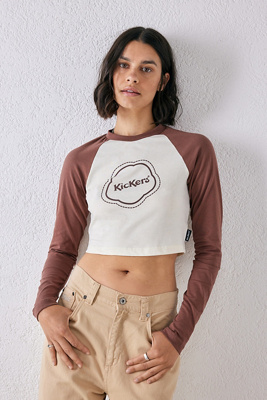 Kickers Long Sleeve Crop Top | Urban Outfitters UK