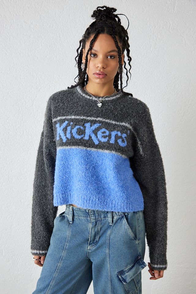 Kickers Boucle Knit Cropped Jumper | Urban Outfitters UK