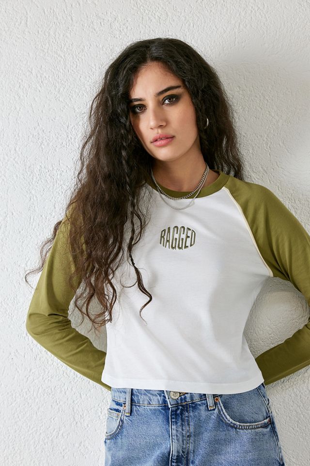 The Ragged Priest Green Void Raglan T-Shirt | Urban Outfitters UK
