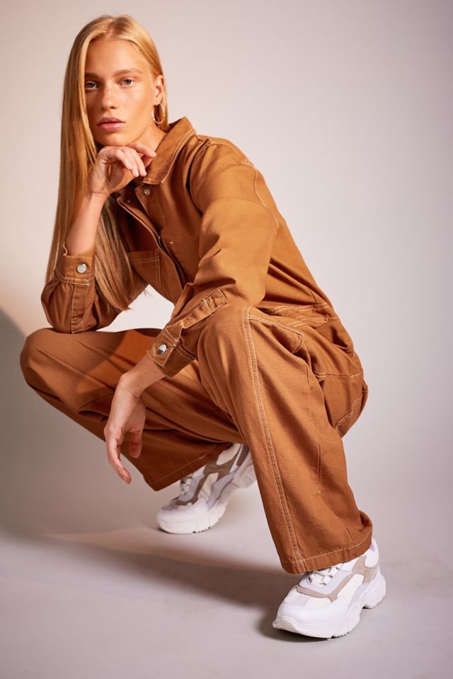Markey by LF Markey Tobacco Classic Boilersuit | Urban Outfitters UK