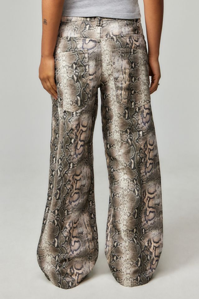 Jaded London Snake Print Colossus Jeans | Urban Outfitters UK
