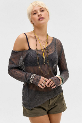 Jaded London Naia Loose Knit Hooded Top | Urban Outfitters UK