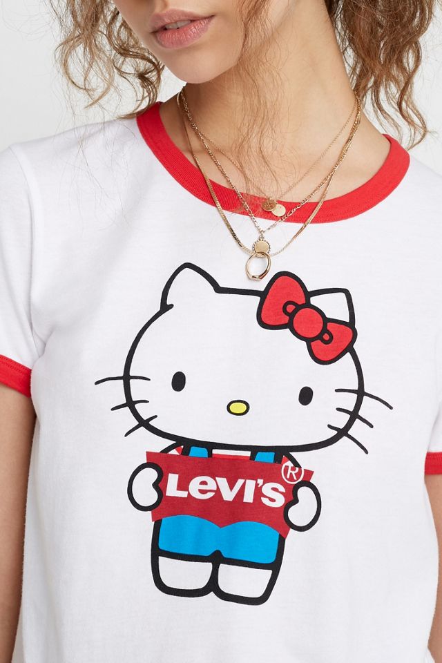 Levi's X Hello Kitty Ringer T-Shirt | Urban Outfitters UK