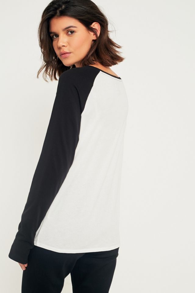 Wrangler Rainbow Striped Logo Long Sleeve Raglan T-Shirt | Urban ...