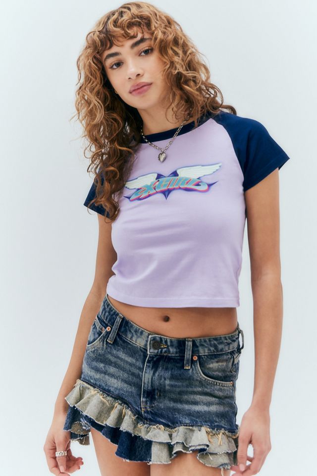 X-girl Wings & Heart Raglan T-Shirt | Urban Outfitters UK