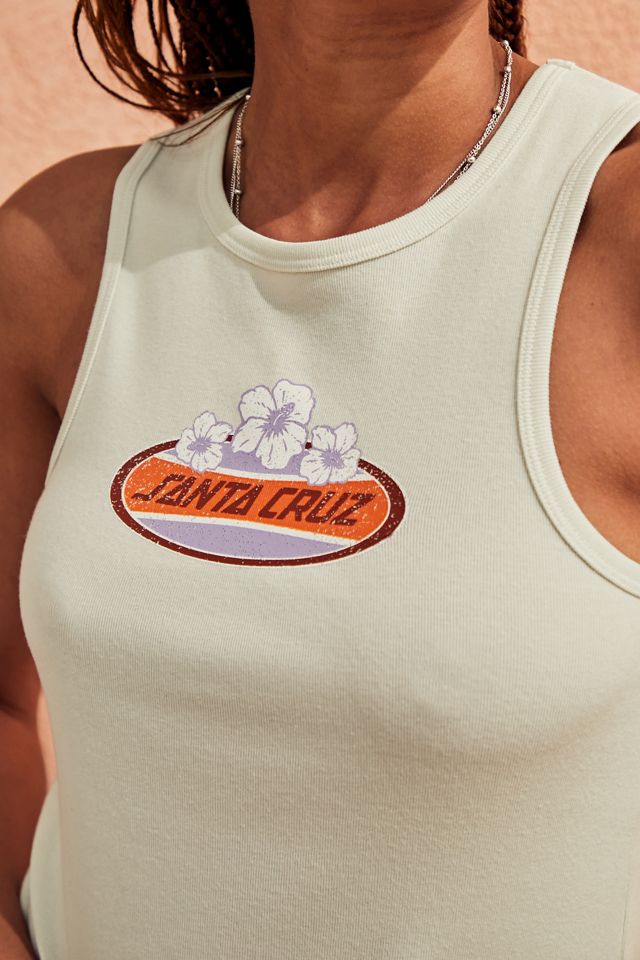 Santa Cruz Ecru Surf Logo Tank Top | Urban Outfitters UK