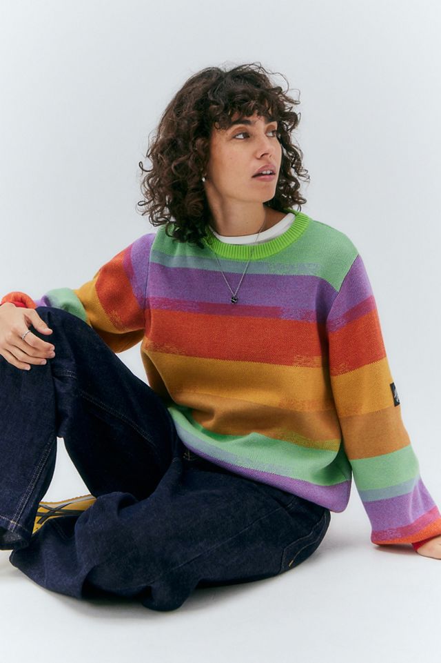 Santa Cruz UO Exclusive Rainbow Knit Jumper | Urban Outfitters UK