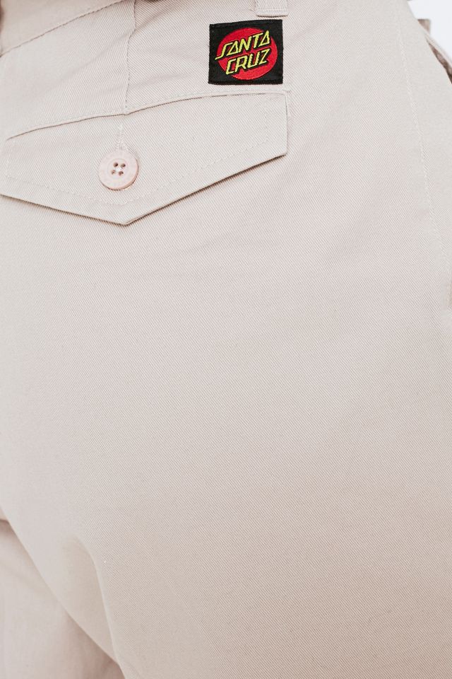Santa Cruz Nolan Beige Workwear Trousers | Urban Outfitters UK