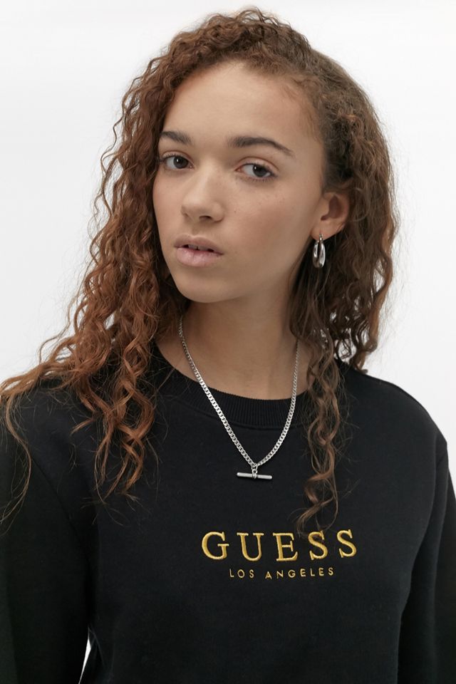 GUESS Logo Crew Neck Sweatshirt | Urban Outfitters UK