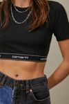Carhartt WIP Black Script Crop Top | Urban Outfitters UK