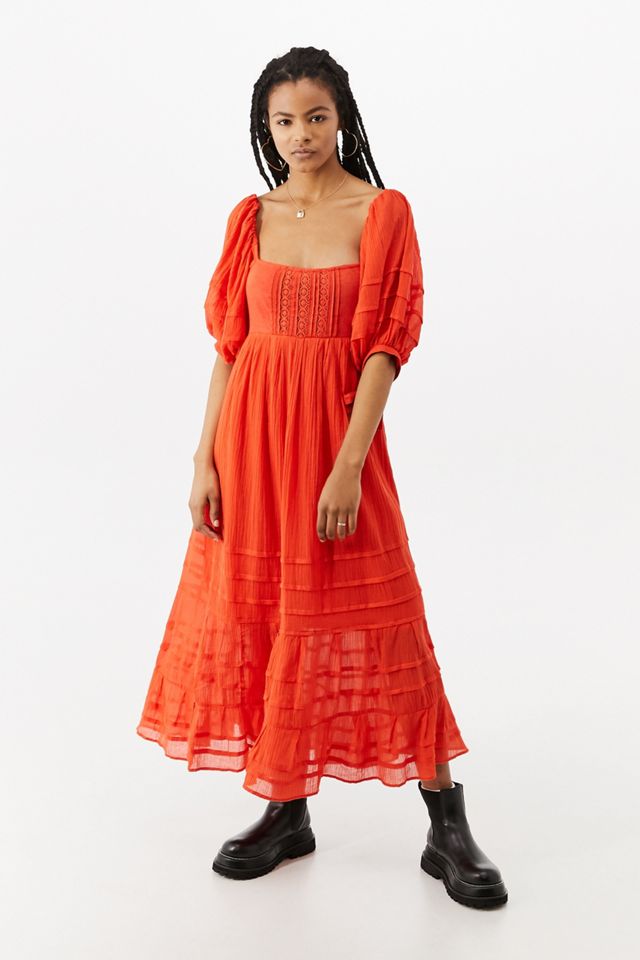 Free People - Robe midi Let's Be Friends | Urban Outfitters FR