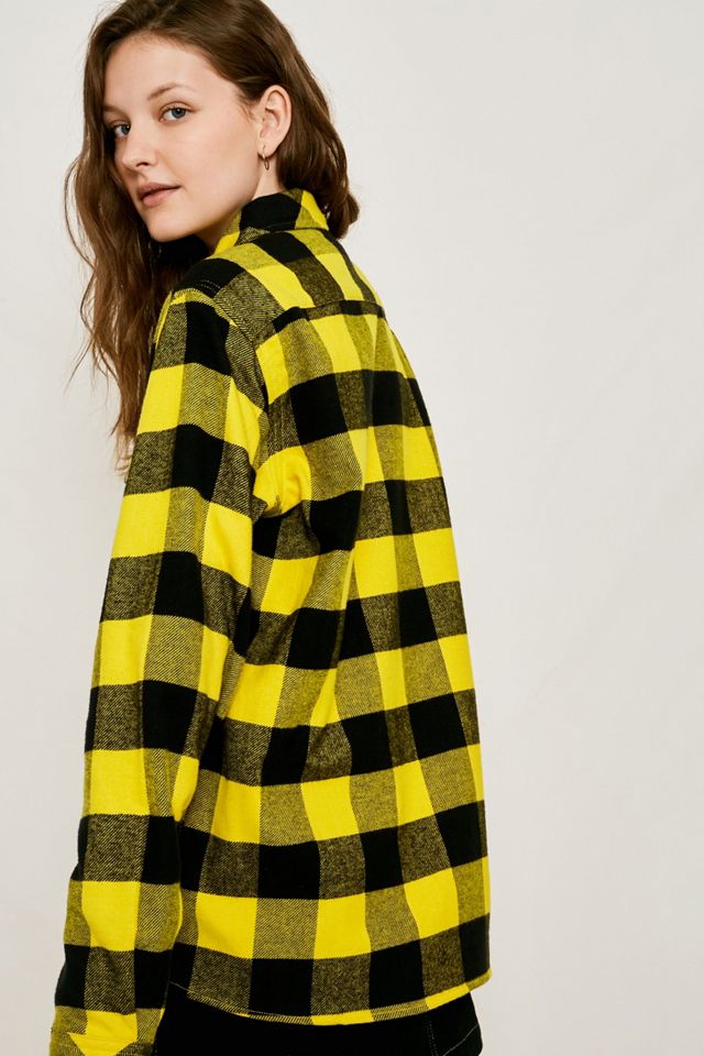 Dickies Sacramento Yellow Check Button-Through Shirt | Urban Outfitters UK