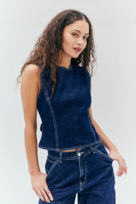 Lioness Denim Countryside Top | Urban Outfitters UK