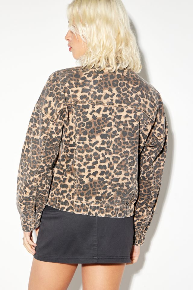 Lioness Carmela Leopard Print Jacket | Urban Outfitters UK