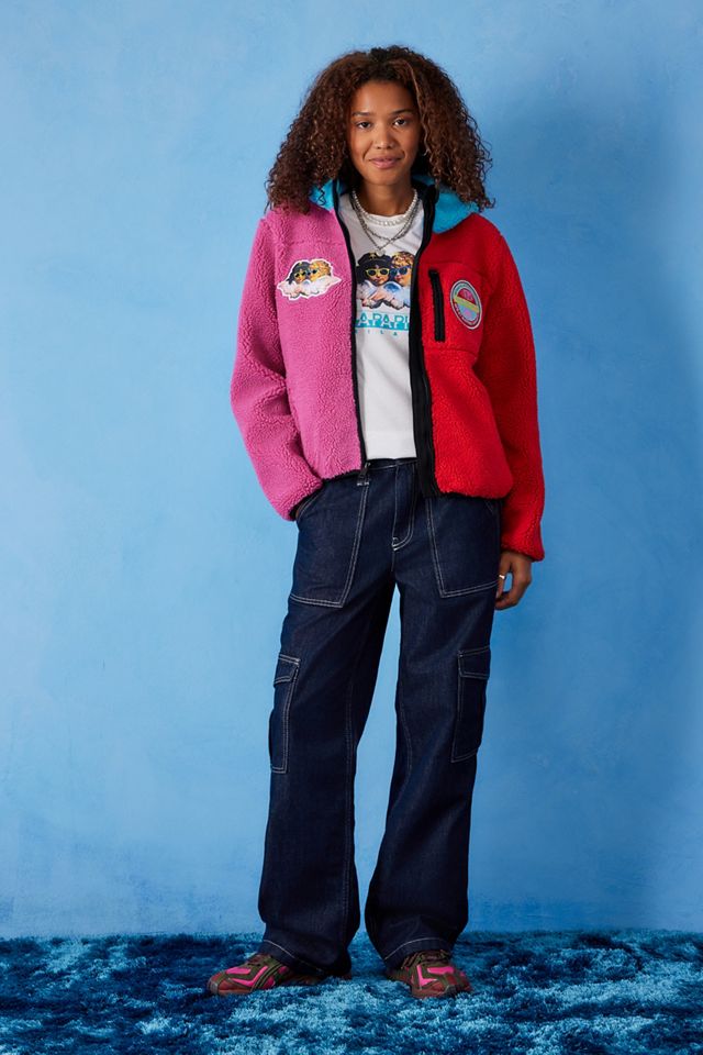 Napapijri x Fiorucci Colour Block Fleece Jacket | Urban Outfitters UK
