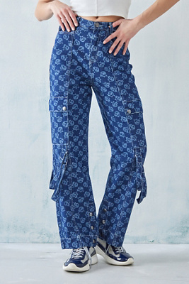 Von Dutch Monogram Print Cargo Jeans | Urban Outfitters UK