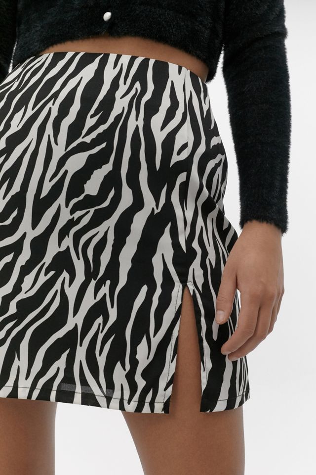 NARRATED Zebra Print Mini Skirt | Urban Outfitters UK