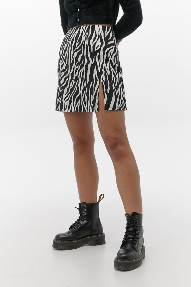 NARRATED Zebra Print Mini Skirt | Urban Outfitters UK