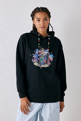 Daisy Street Beaded Drawstring Hoodie | Urban Outfitters UK