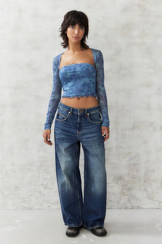 Daisy Street Mesh Tube Top & Shrug Set | Urban Outfitters UK