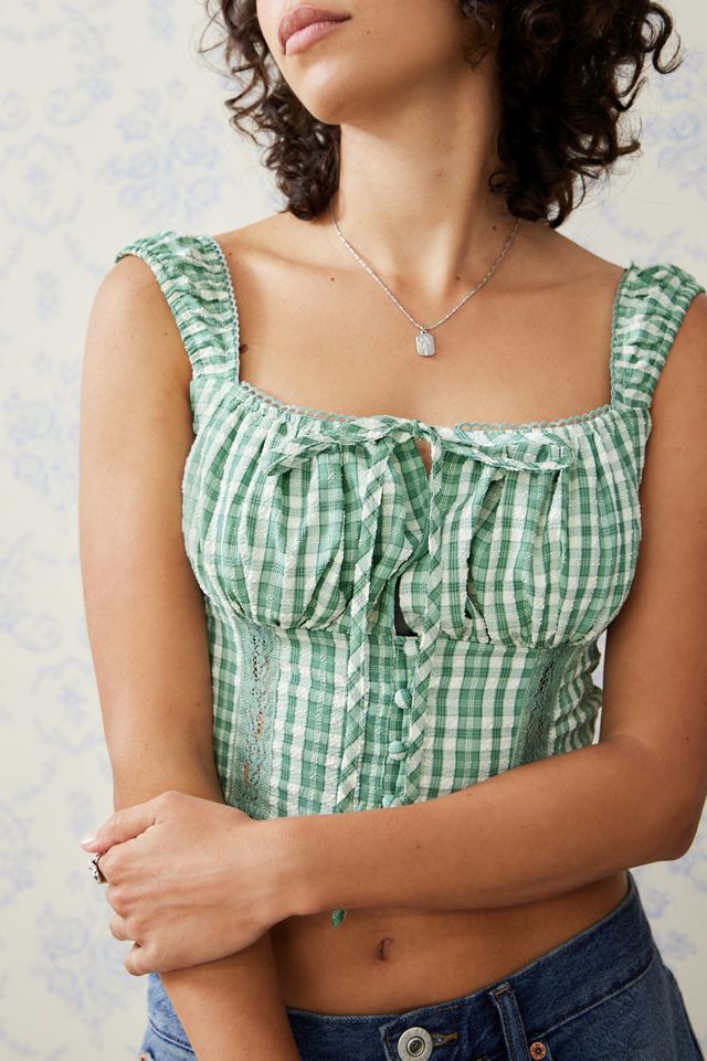 Daisy Street Gingham Milkmaid Top | Urban Outfitters UK