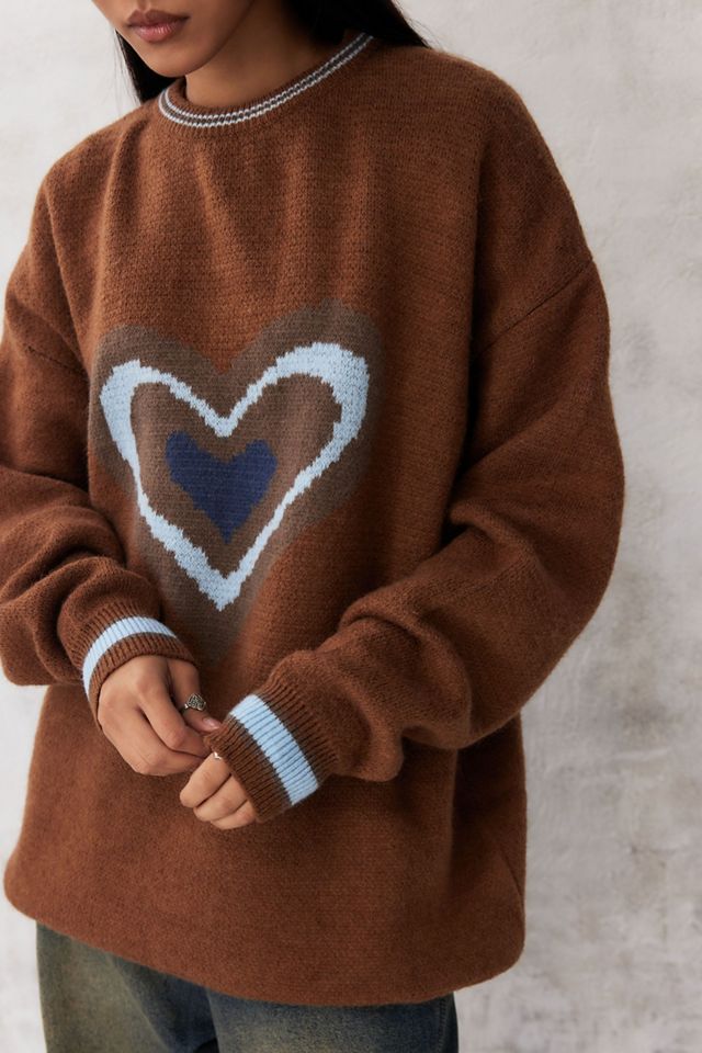 Daisy Street Knitted Heart Jumper | Urban Outfitters UK
