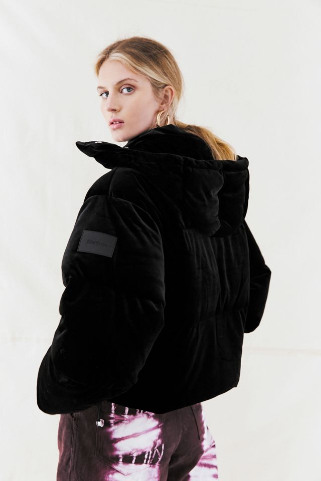 Juicy Couture Rosalia Velour Puffer Jacket | Urban Outfitters UK