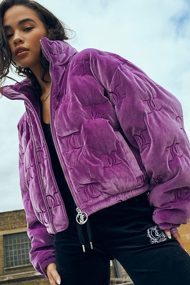 Juicy Couture Madeline Monogram Puffer Jacket | Urban Outfitters UK Juicy Couture Madeline Monogram Puffer Jacket | Urban Outfitters UK
